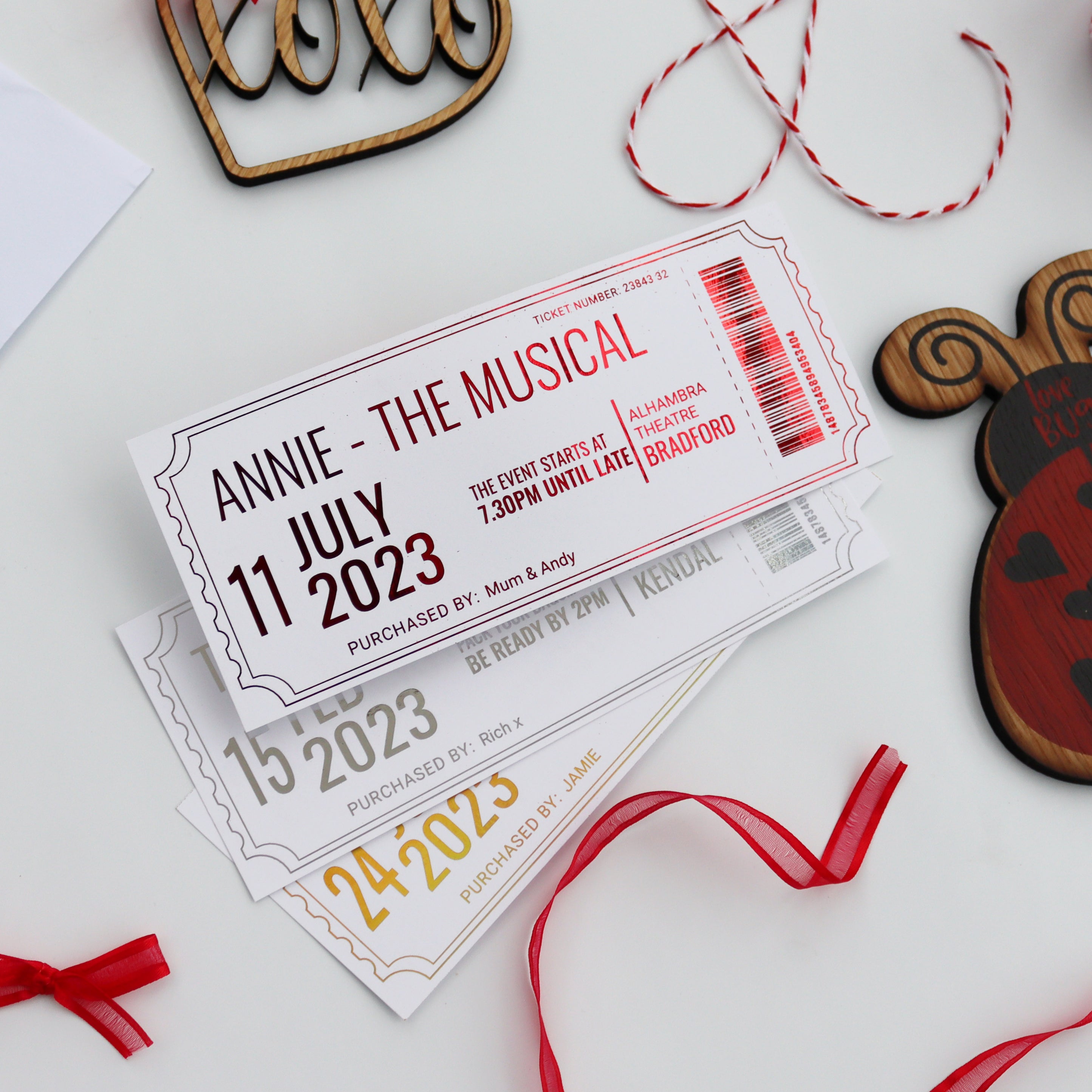 Foil Ticket Gift Voucher – PerfectPersonalisedGifts