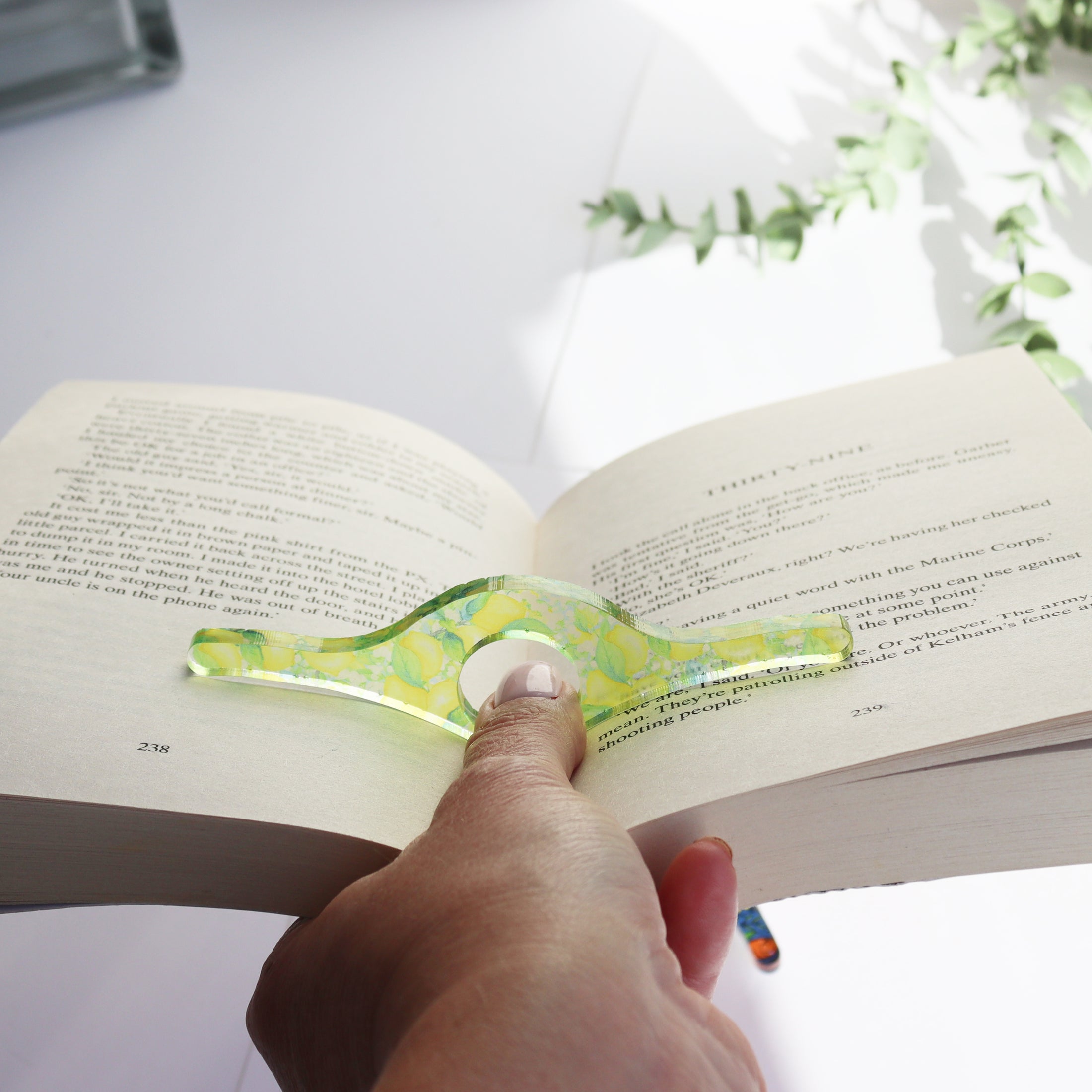Printed Acrylic Thumb Page Holder – PerfectPersonalisedGifts