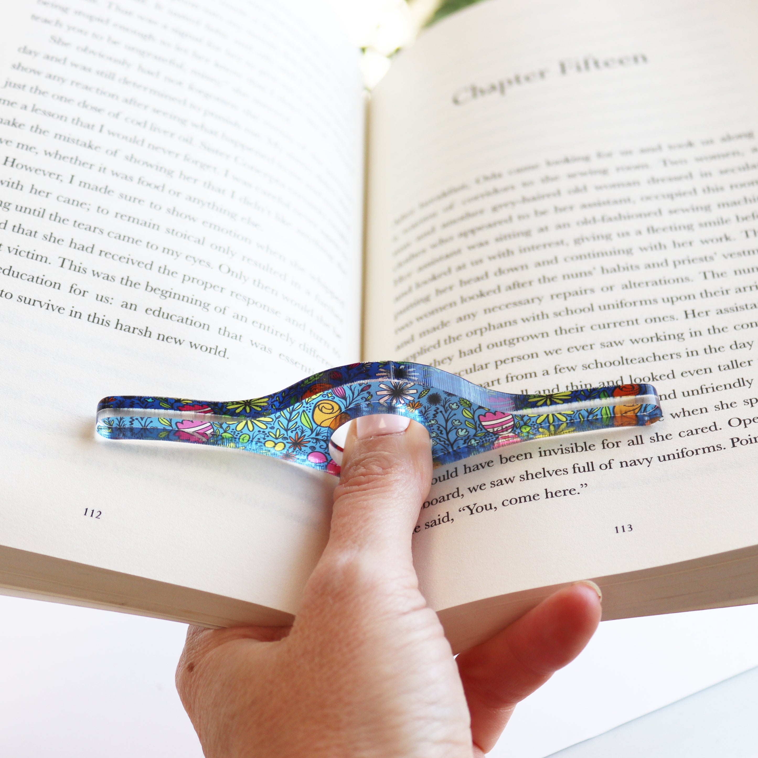 Printed Acrylic Thumb Page Holder – PerfectPersonalisedGifts