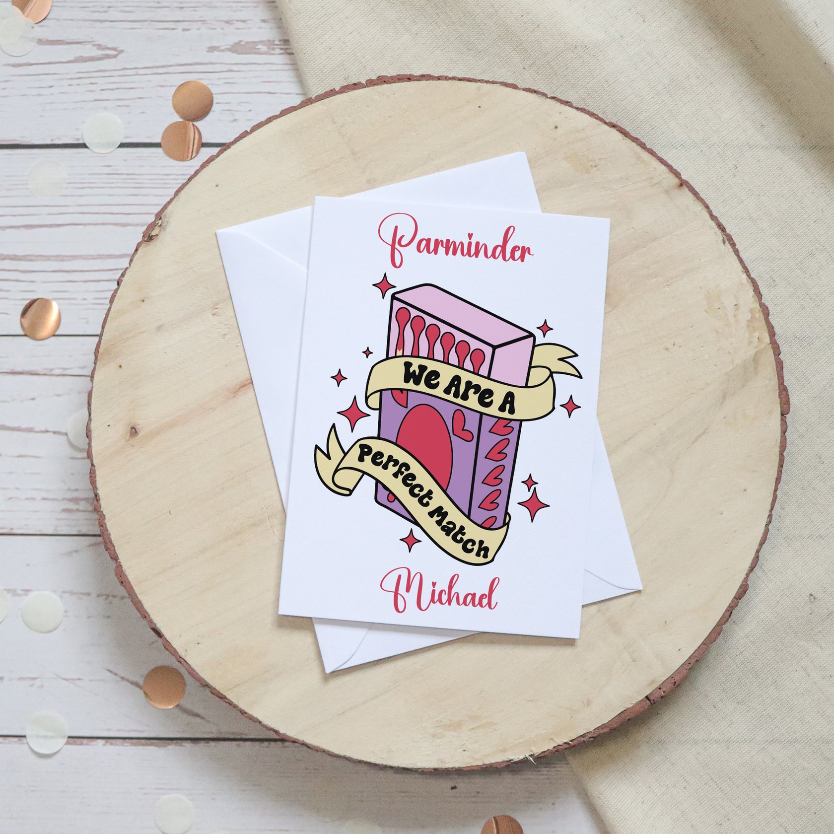 We Are The Perfect Match Personalised Valentine's Card ...