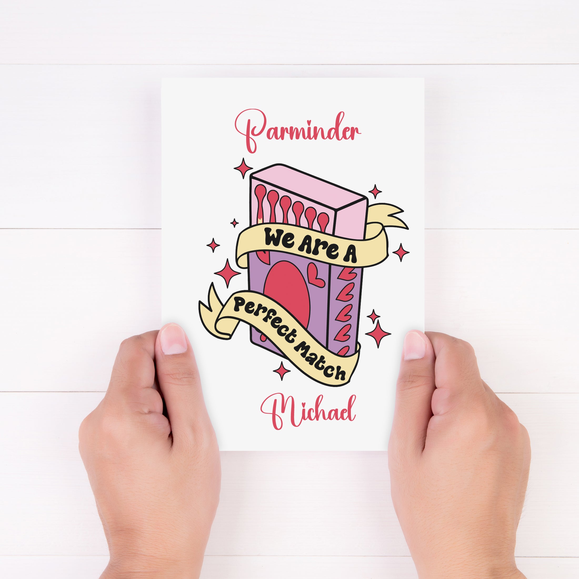 We Are The Perfect Match Personalised Valentine's Card ...