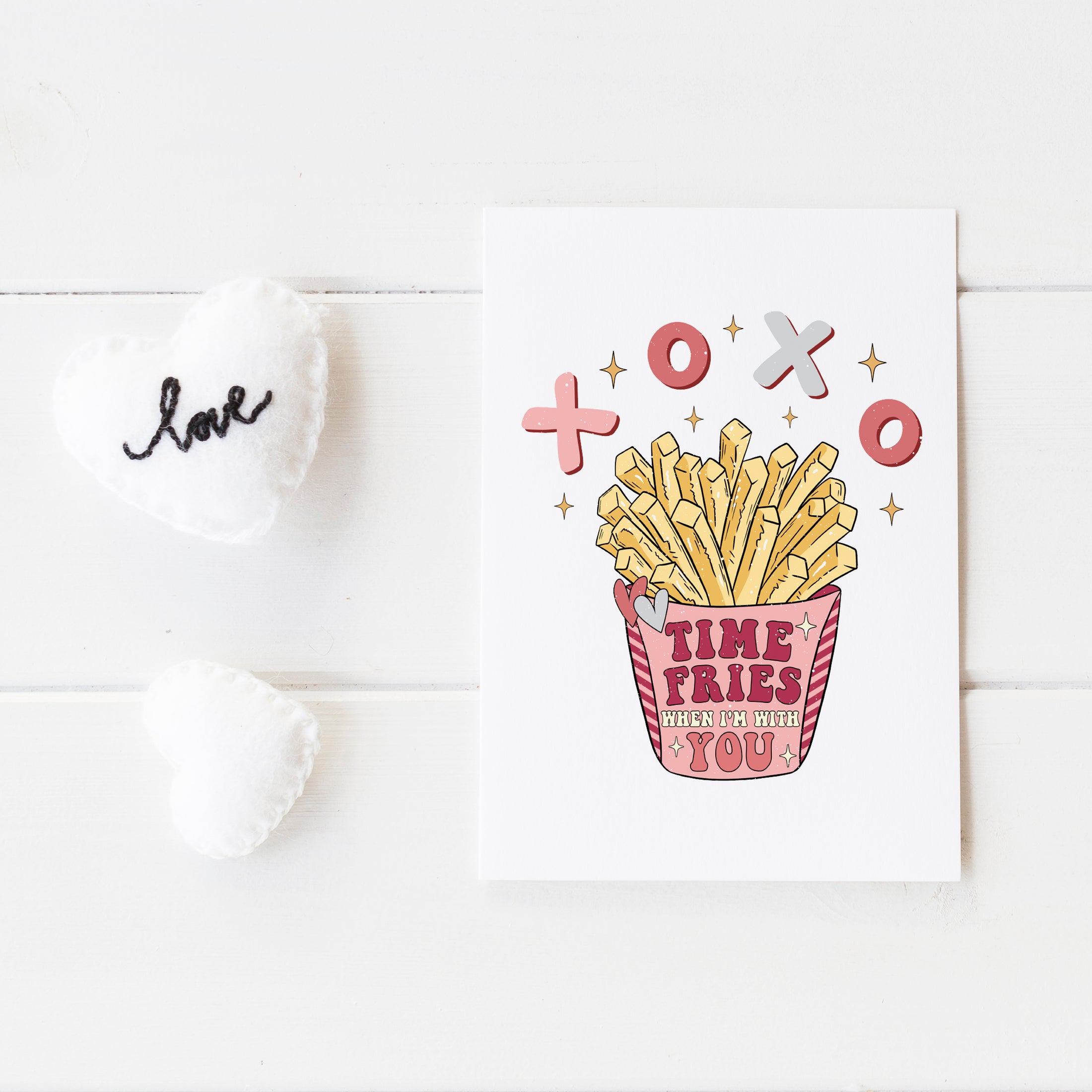 Funny 'Time Fries' Valentine's Card – PerfectPersonalisedGifts